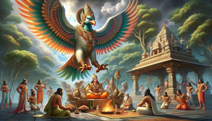 The Birth of Garuda: Indra's Fault and Kasyapa's Sacrifice [Section XXXI]