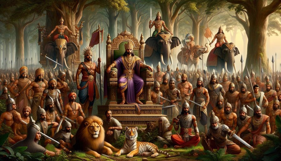 Birth and Life of Bharata, Origin of Sakuntala, and Dushmanta's ...