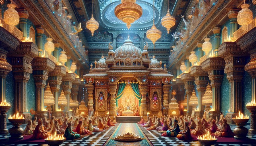 Drupada's Wedding: Sons of Pandu's Joyful Union with Krishna [Section CC]