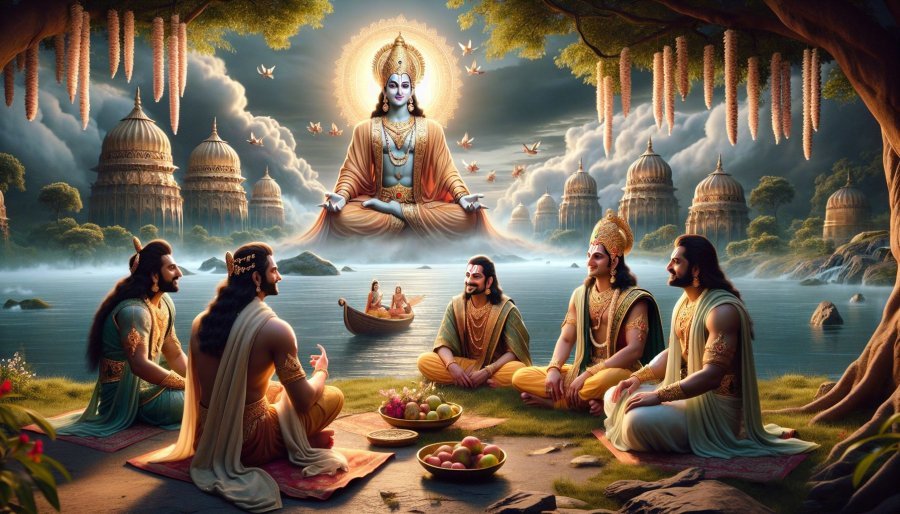 Yudhishthira and Arjuna's Pleasure on the Banks of the Yamuna [Section ...