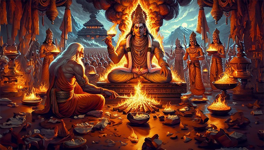 The Conflagration of Khandava: Story of Agni's Surfeit and Khandava ...