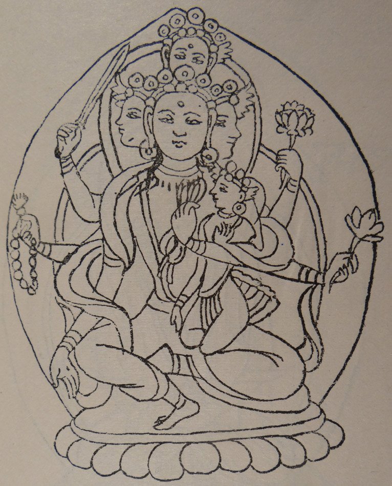 Fig. 3A: Hālāhala Lokeśvara [The Indian Buddhist Iconography]