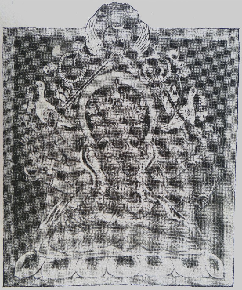 Fig. 200: Mahāmāyūrī [The Indian Buddhist Iconography]