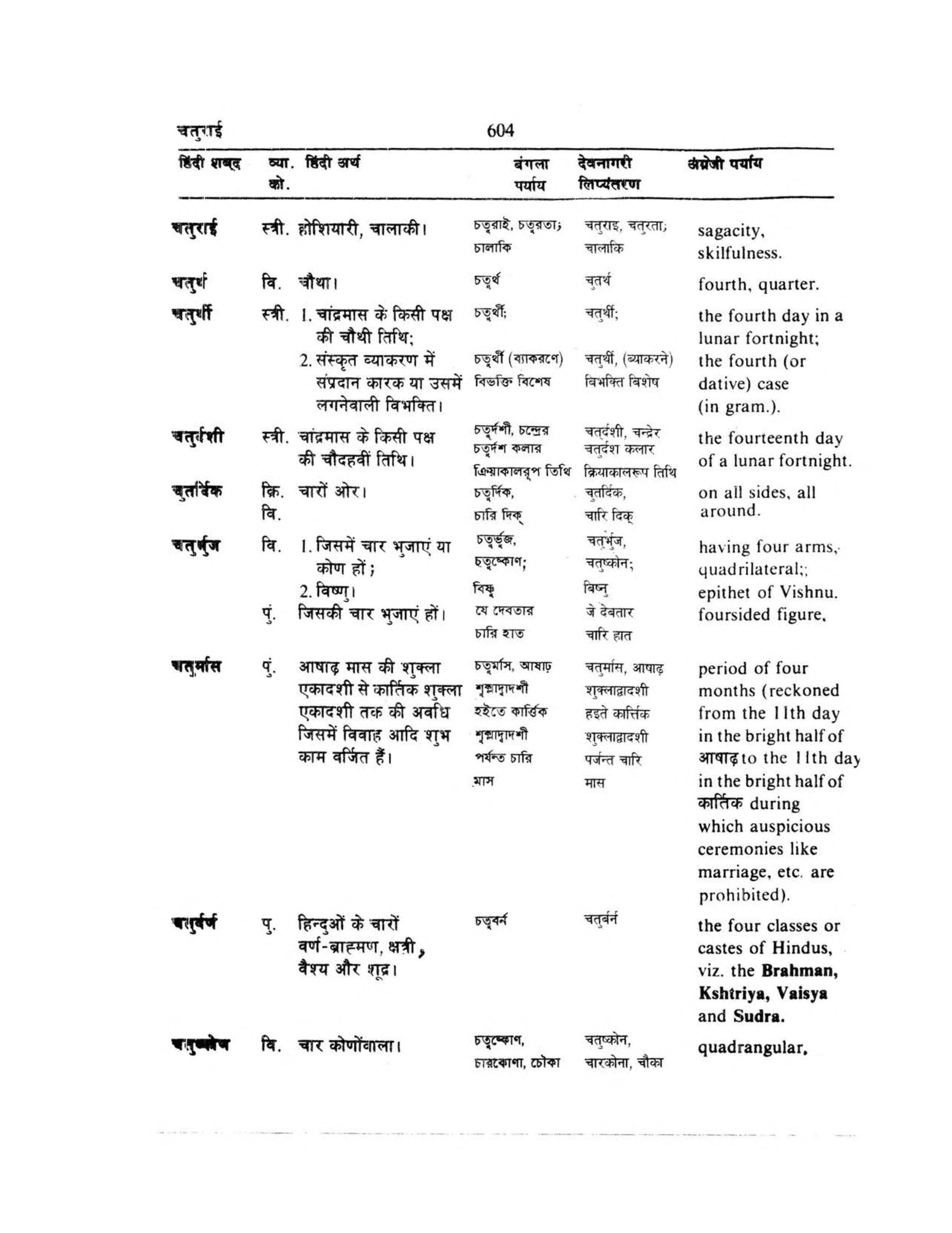 Hindi-Bengali-English Volume 1 [page 616] [Indian language Dictionaries]