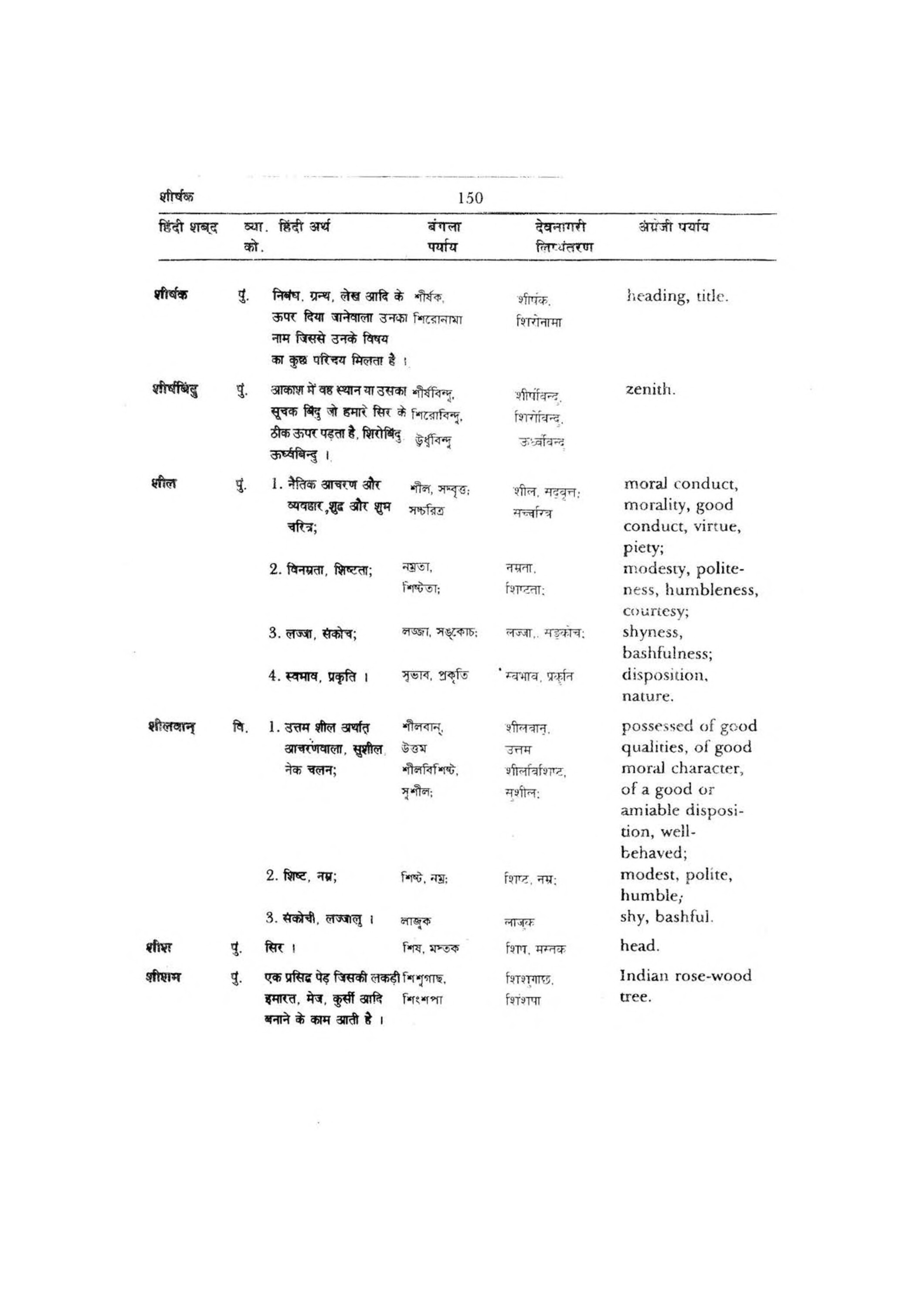 Hindi-Bengali-English Volume 3 [page 153] [Indian language Dictionaries]