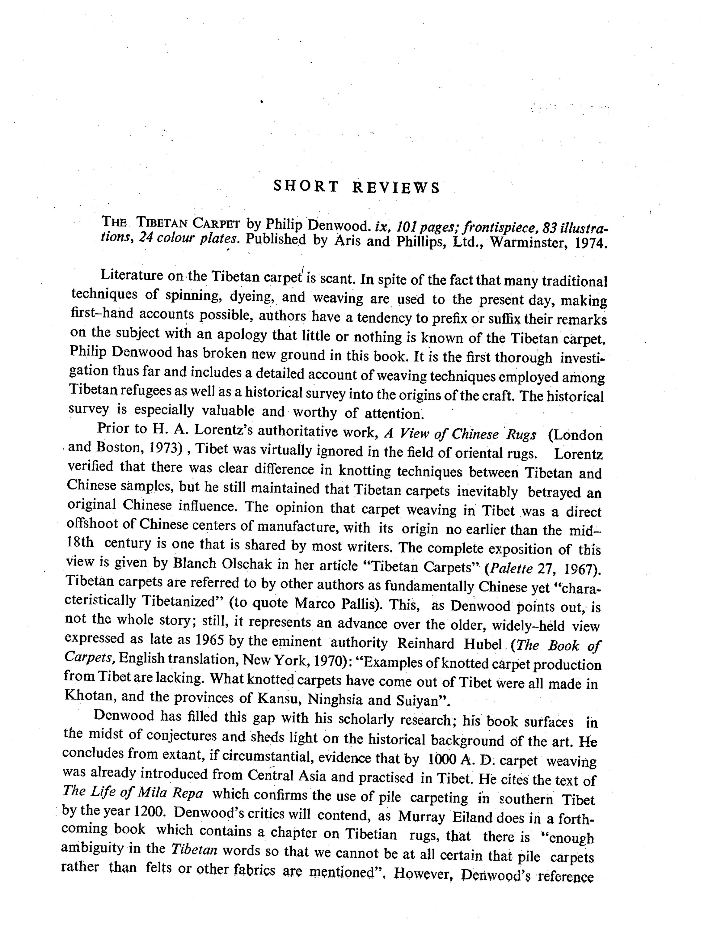 Short Reviews [page 1]