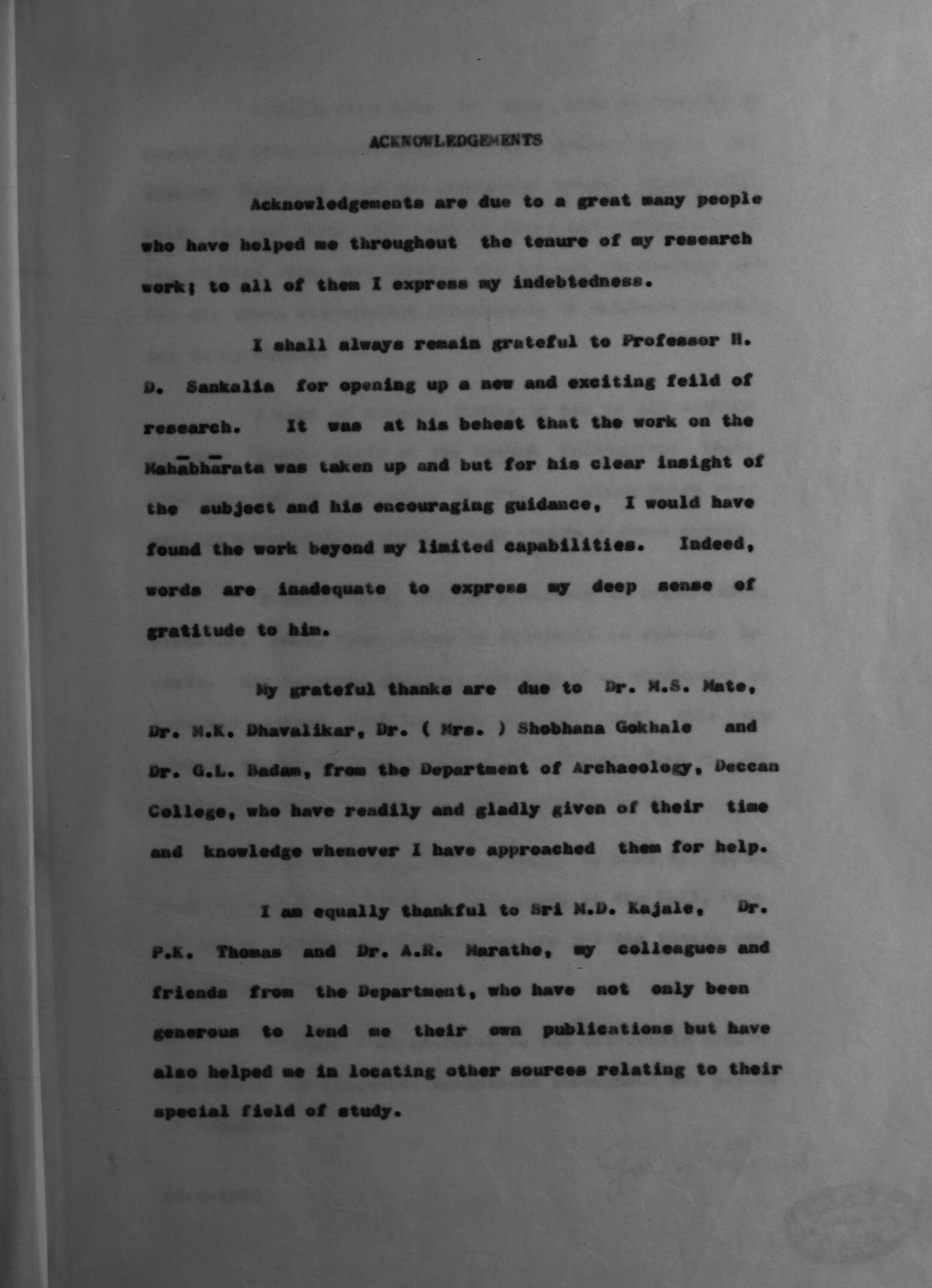 Acknowledgement [page 1]