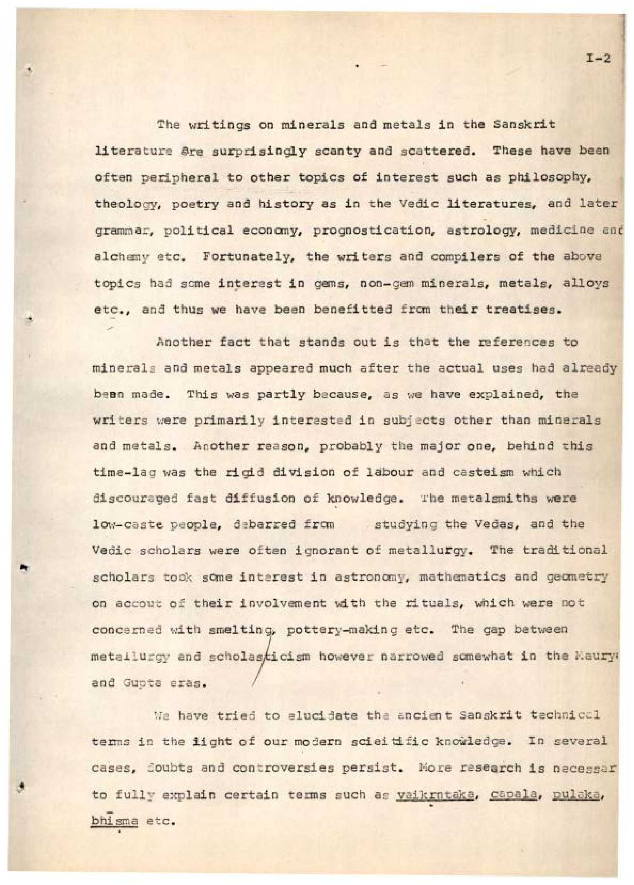 Introduction to Minerals and Metals in Sanskrit literatures [page 2]