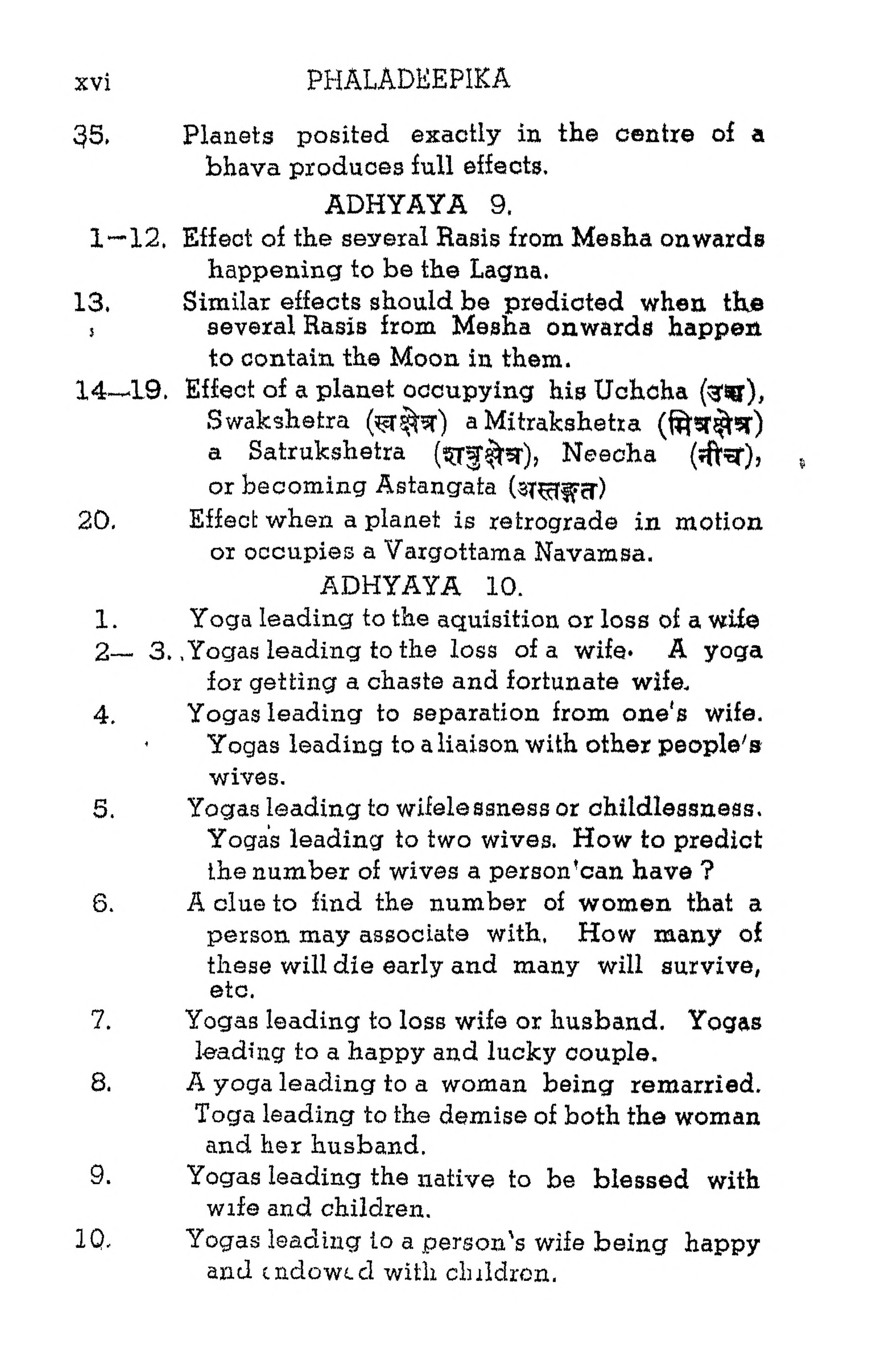Page 19 of: Phaladeepika by Mantreswara (text and translation)