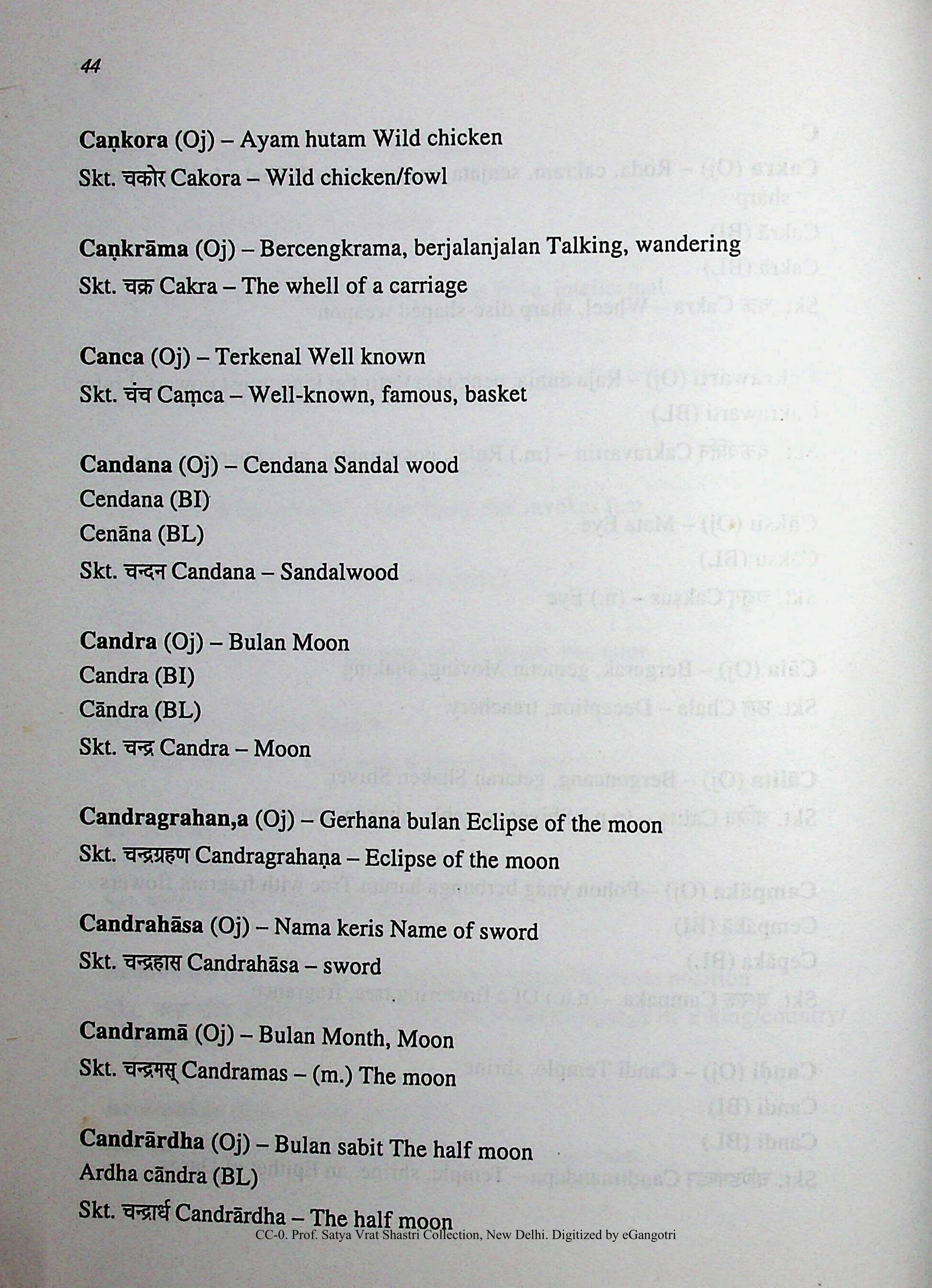 Page 70 of: Sanskrit Words In Southeast Asian Languages