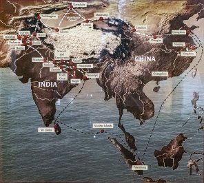 Thera Faxian (Route map) [Galle National Museum]