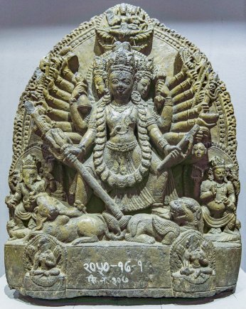 Ardhanarishvara (Shiva and Parvati) [Hindu Stone Sculptures (NMN)]