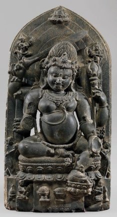 Figure 2.26: Seated Mahakala holding skull and khatvanga [Tibetan ...