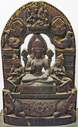 Indra (God of heaven) [Nepal Wood Sculptures (NMN)]