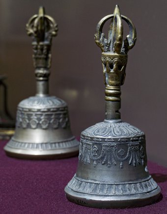 Ritual bell with Vajra [Buddhist Art Gallery: Northern Himalayan Section]