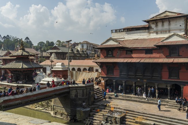 Stone bridge over Bagmati [The Pashupatinath Temple]