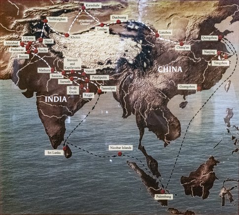 Thera Faxian (Route map) [Galle National Museum]