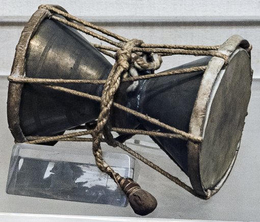 Waist drum (from West Bengal) [New Delhi Museum—Musical Instruments]