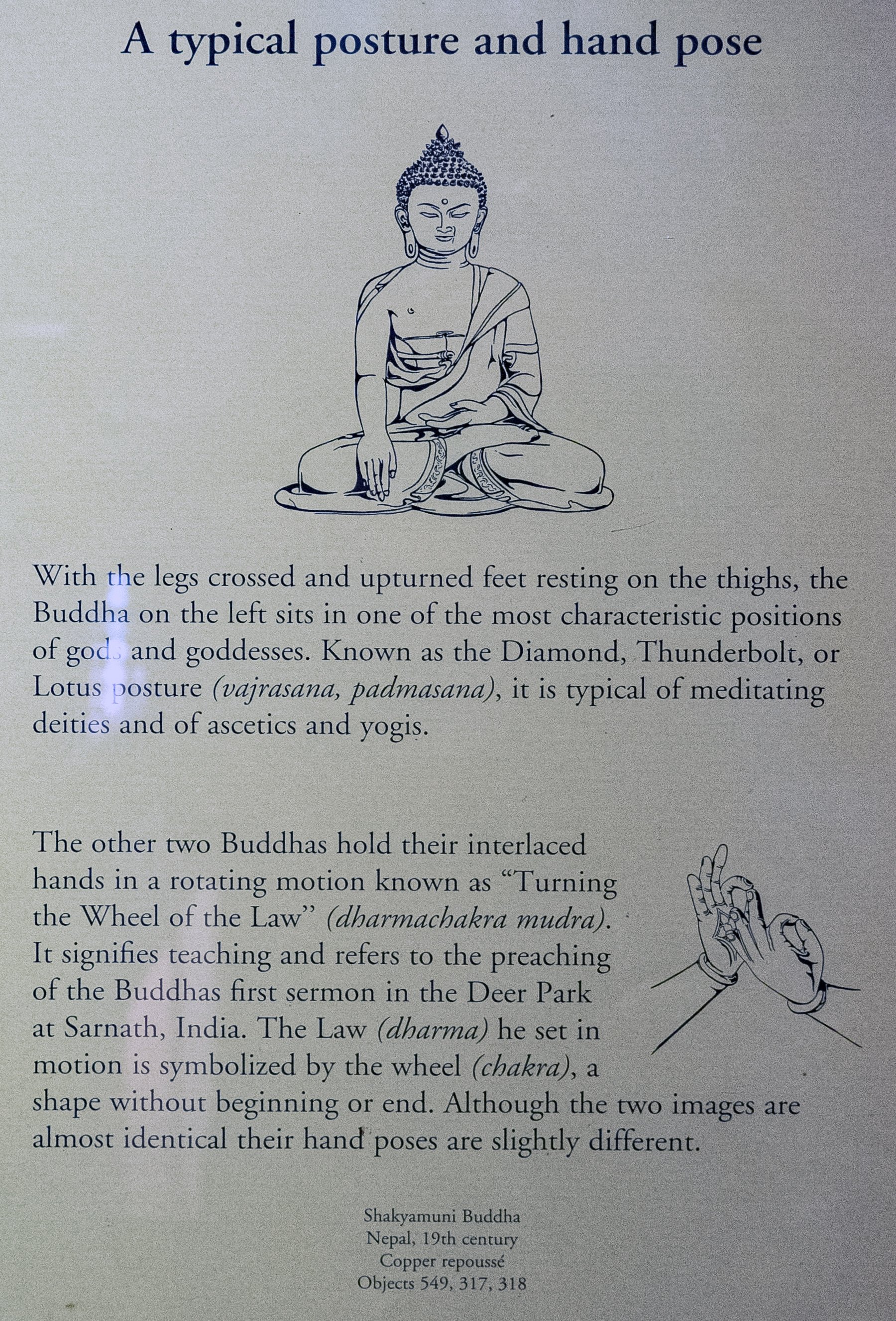 A typical Posture and Hand-pose [Patan Museum (Nepal)]