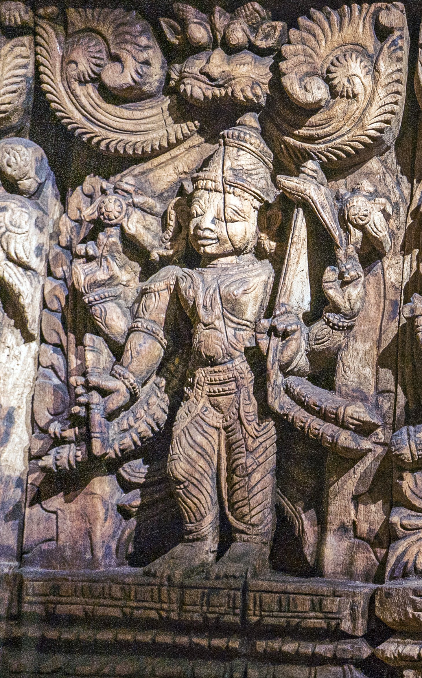Carving of Balarama incarnation (19th century) [New Delhi Museum—Wood ...