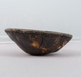 Figure 4.2.17: Interior and profile of a skull lined [Tibetan ritual ...