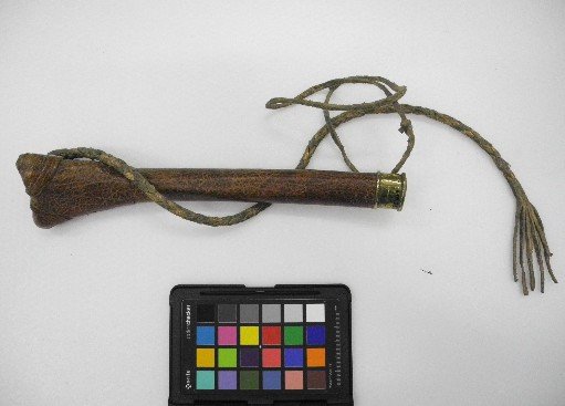 Figure 4.4.19: Possible stag gling, a leather-wrapped [Tibetan ritual ...