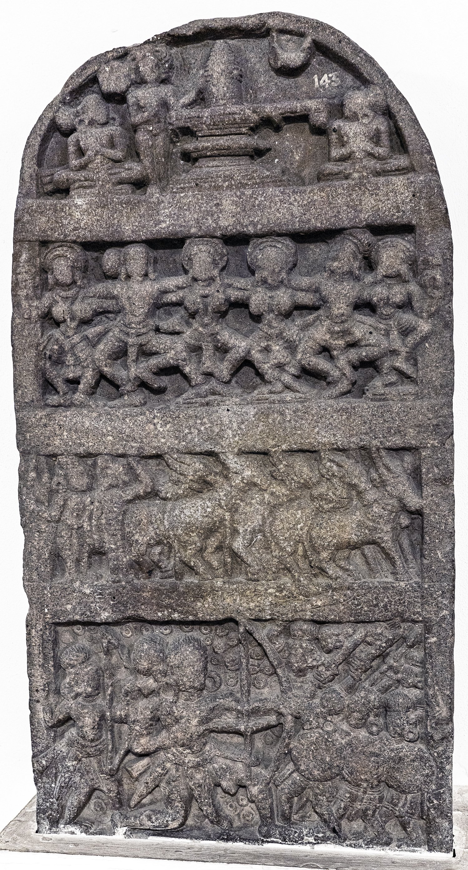 Hero stone (from South India) (17th century) [New Delhi Museum—Various ...