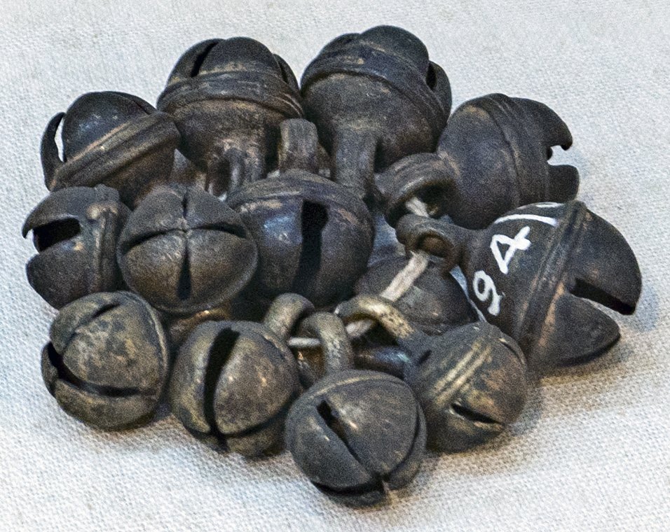 Jingling bells (from Madhya Pradesh) [New Delhi Museum—Musical Instruments]