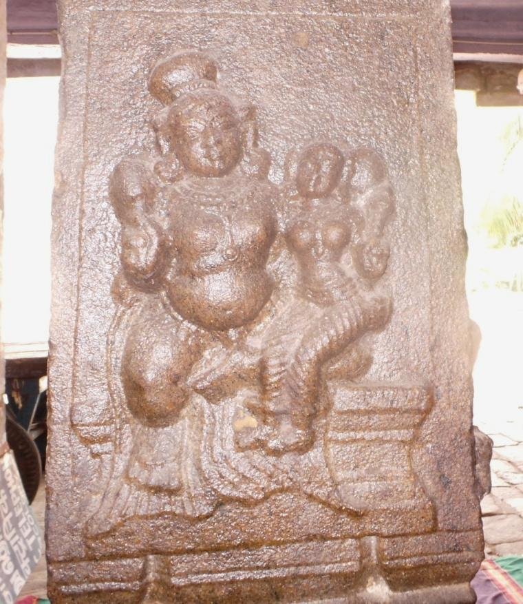 Figure 211. Kubera and his wife [Sculptures in temples in Kumbakonam]