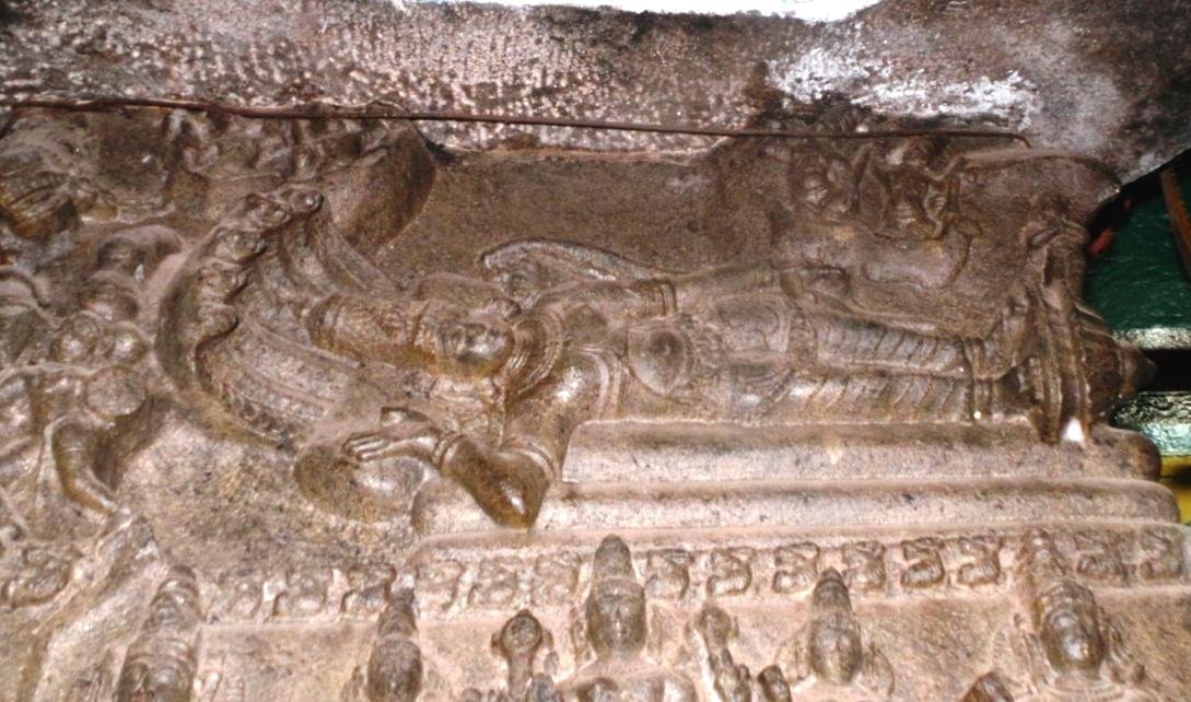 Figure 229. Lord Visnu reclining on Adisesa. [Sculptures in temples in ...