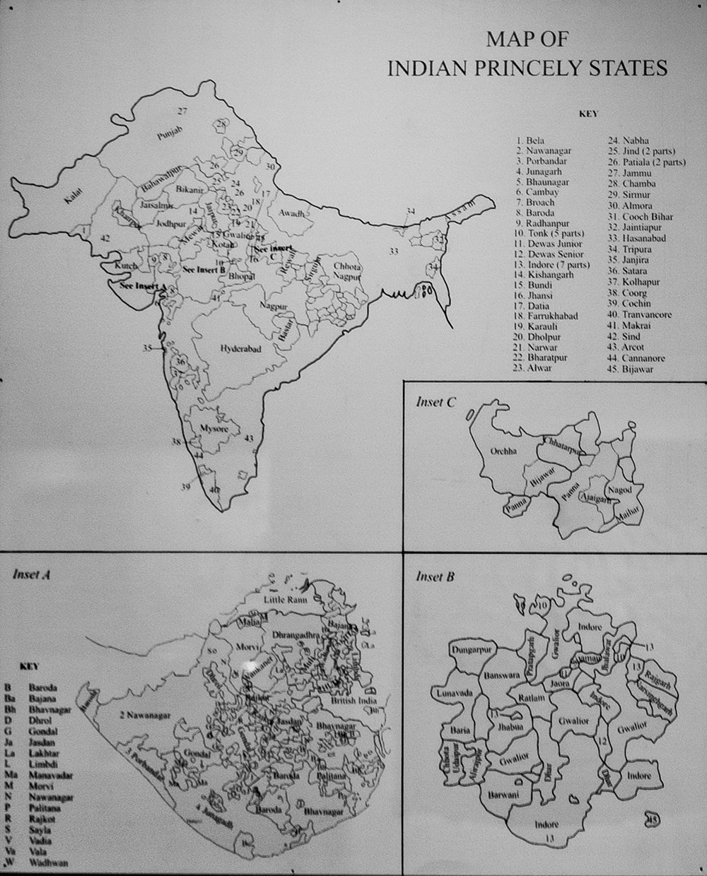 Map of Indian princely states [New Delhi Museum—Coins]