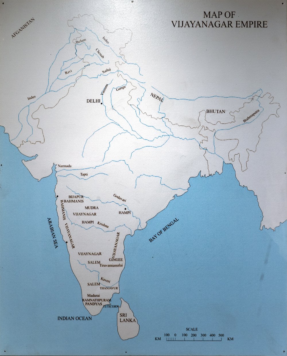 Map of Vijayanagar empire [New Delhi Museum—Coins]