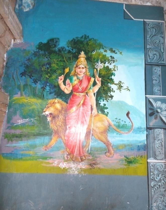 Figure 63. Painting of Durga [Sculptures in temples in Kumbakonam]