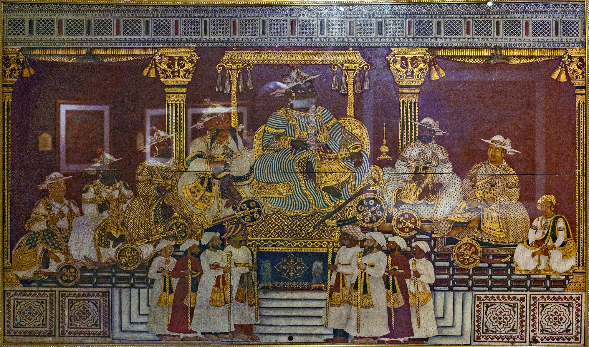 Painting of the Court of Serfoji [Tanjore and Mysore School of Paintings]