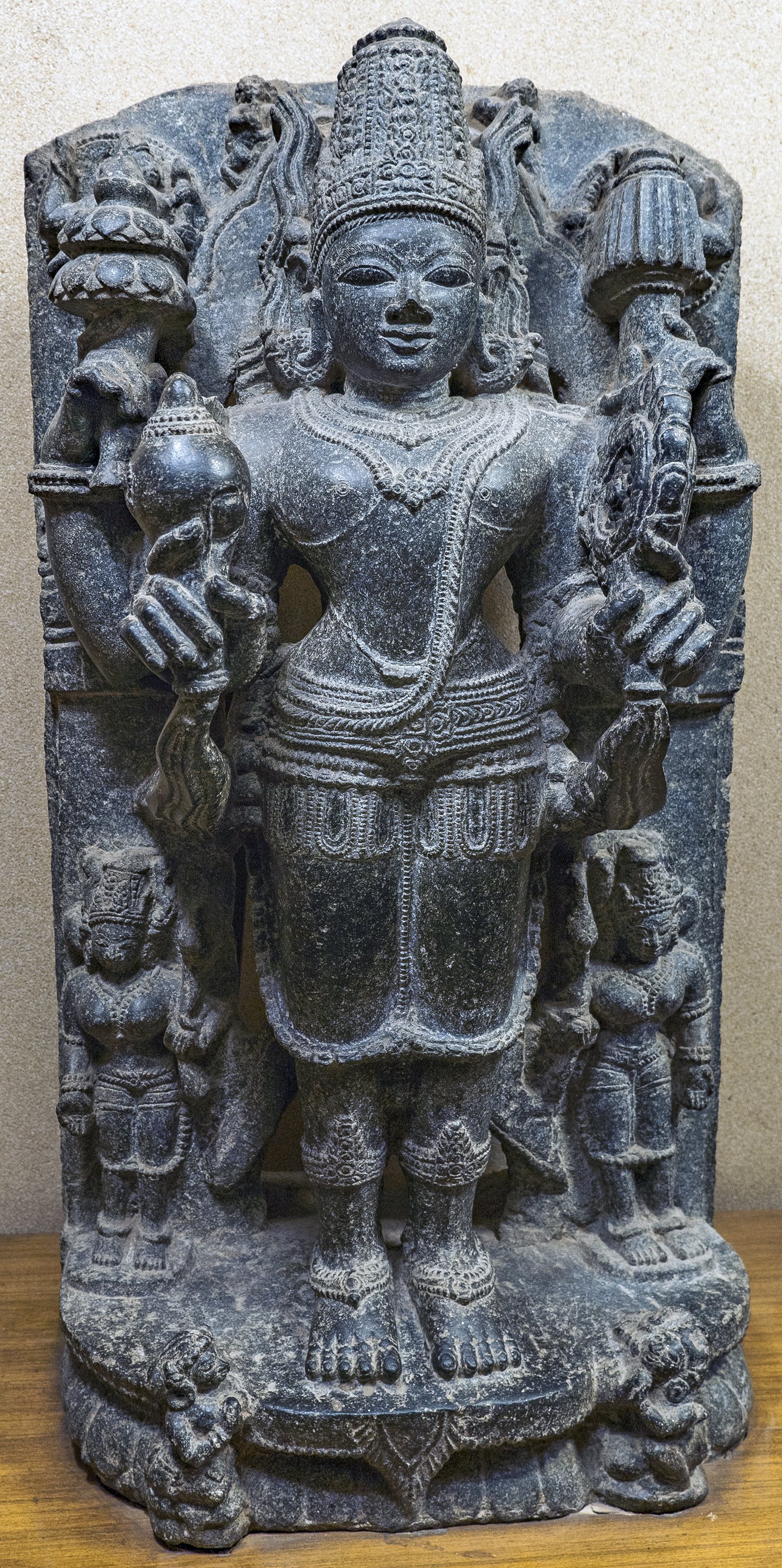 Sculpture of Vishnu (13th century) [Odisha State Museum—Hindu Section]