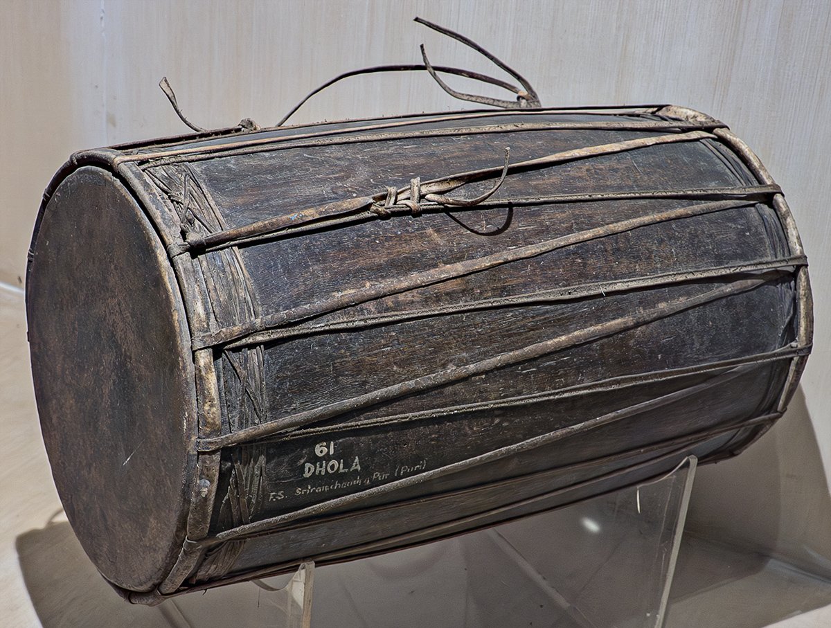 Traditional Dhola Drum [Odisha State Museum—Musical instruments]