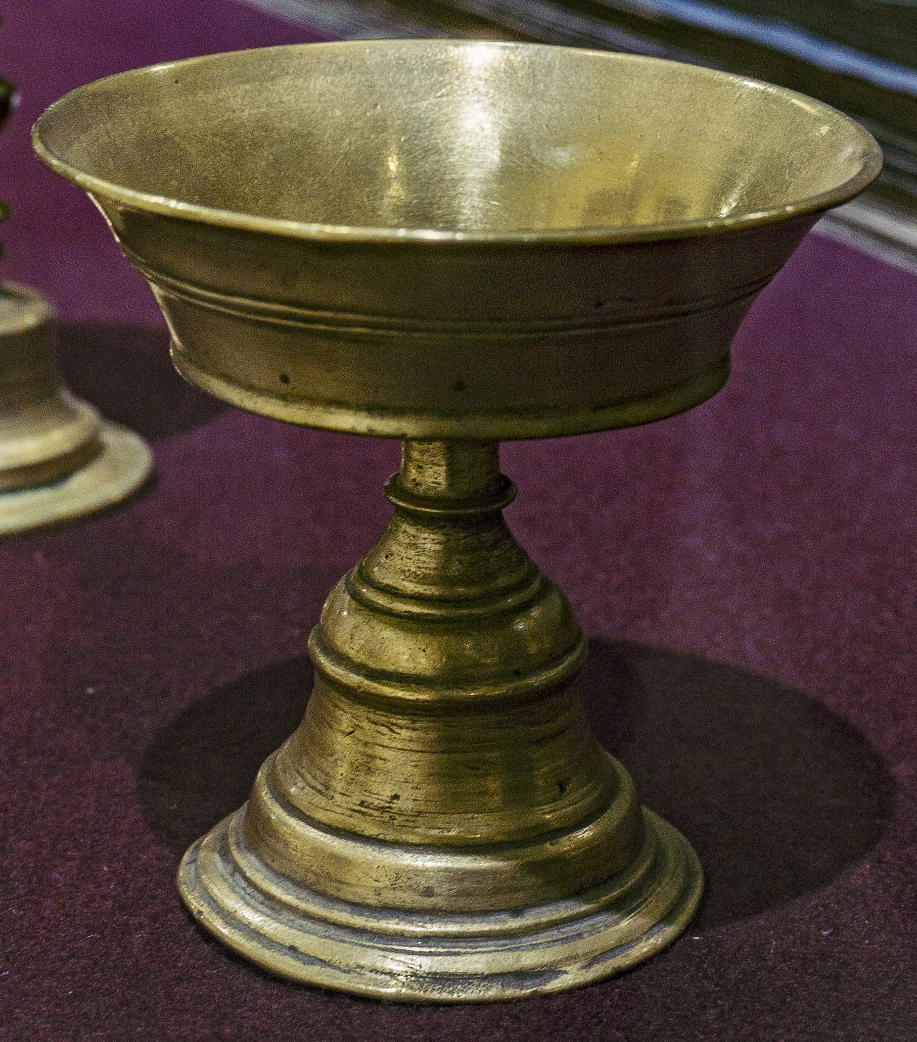 Wick lamp (bronze) [Buddhist Art Gallery: Northern Himalayan Section]