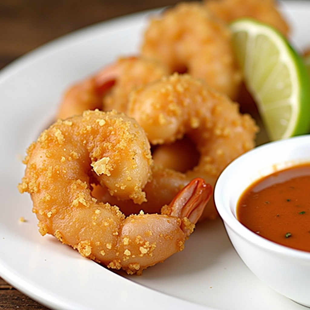 Camarones Rebozados en Cerveza con Salsa de Chipotle y Miel (Receta y ...