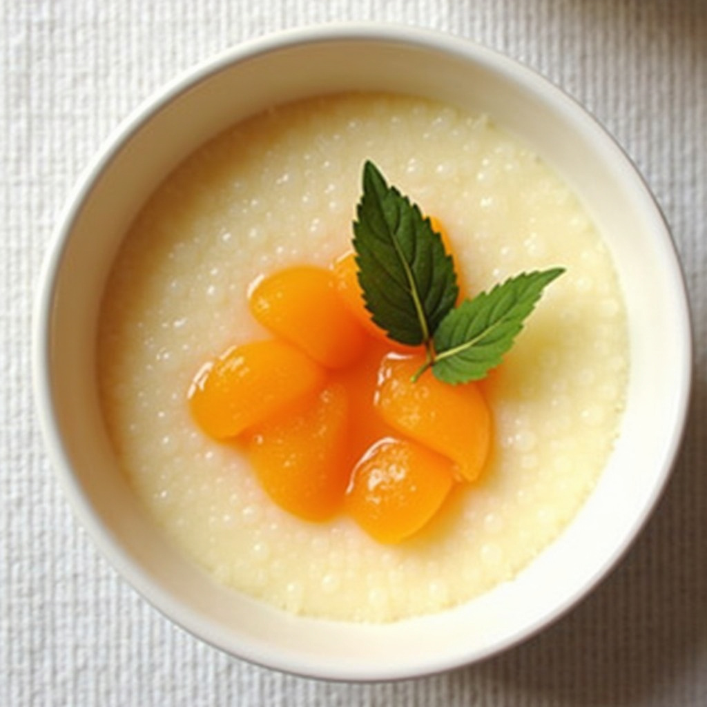 Natilla de Tapioca y Coco con Albaricoques Glaseados (Receta y consejos)