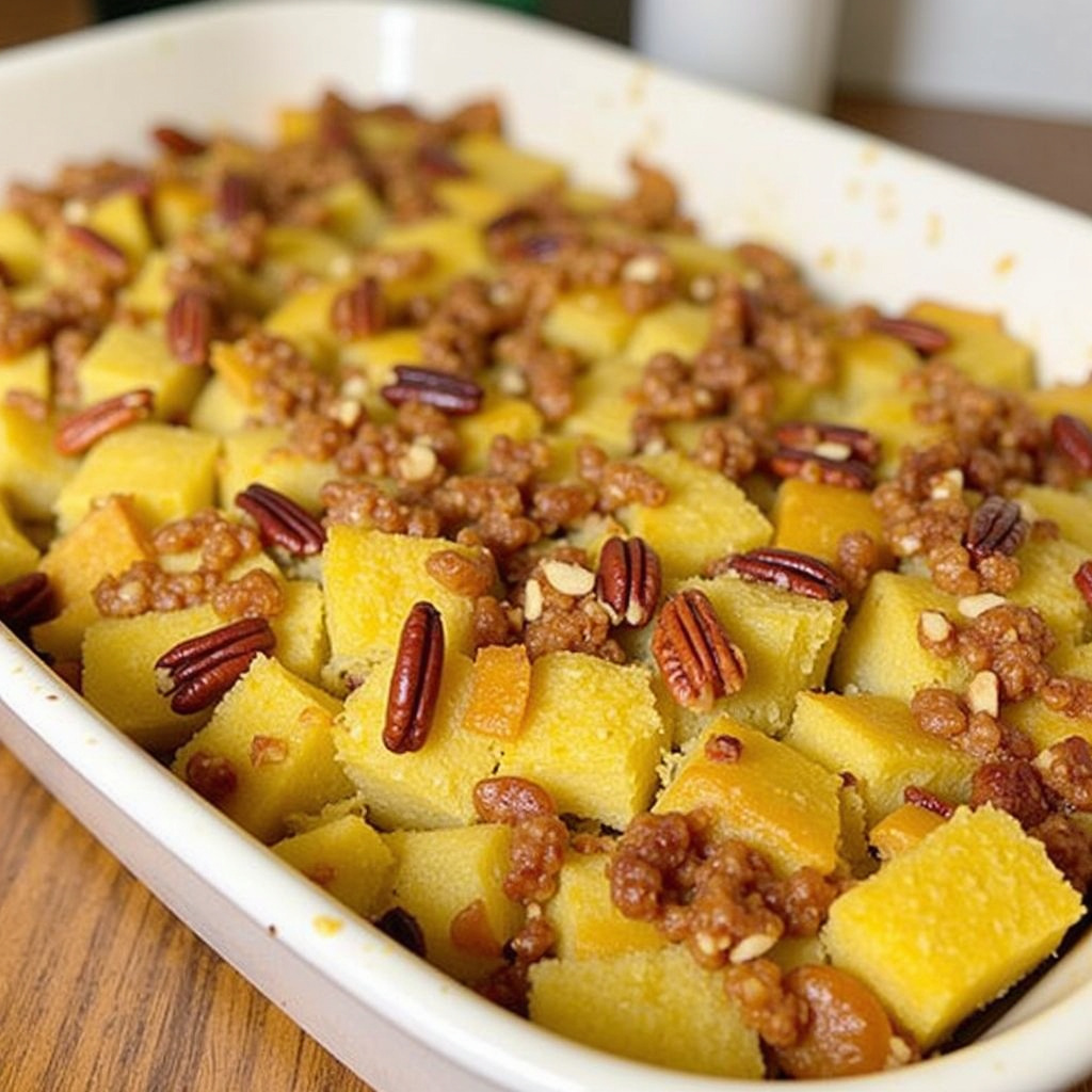 Aderezo de Pan de Maíz con Tocino y Nueces Pecanas (Receta y consejos)
