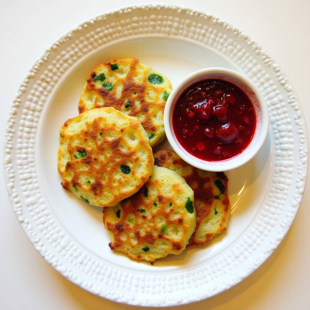 Countdown #3 Scallion Pancakes with Crispy Turkey and Cranberry Hoisin ...