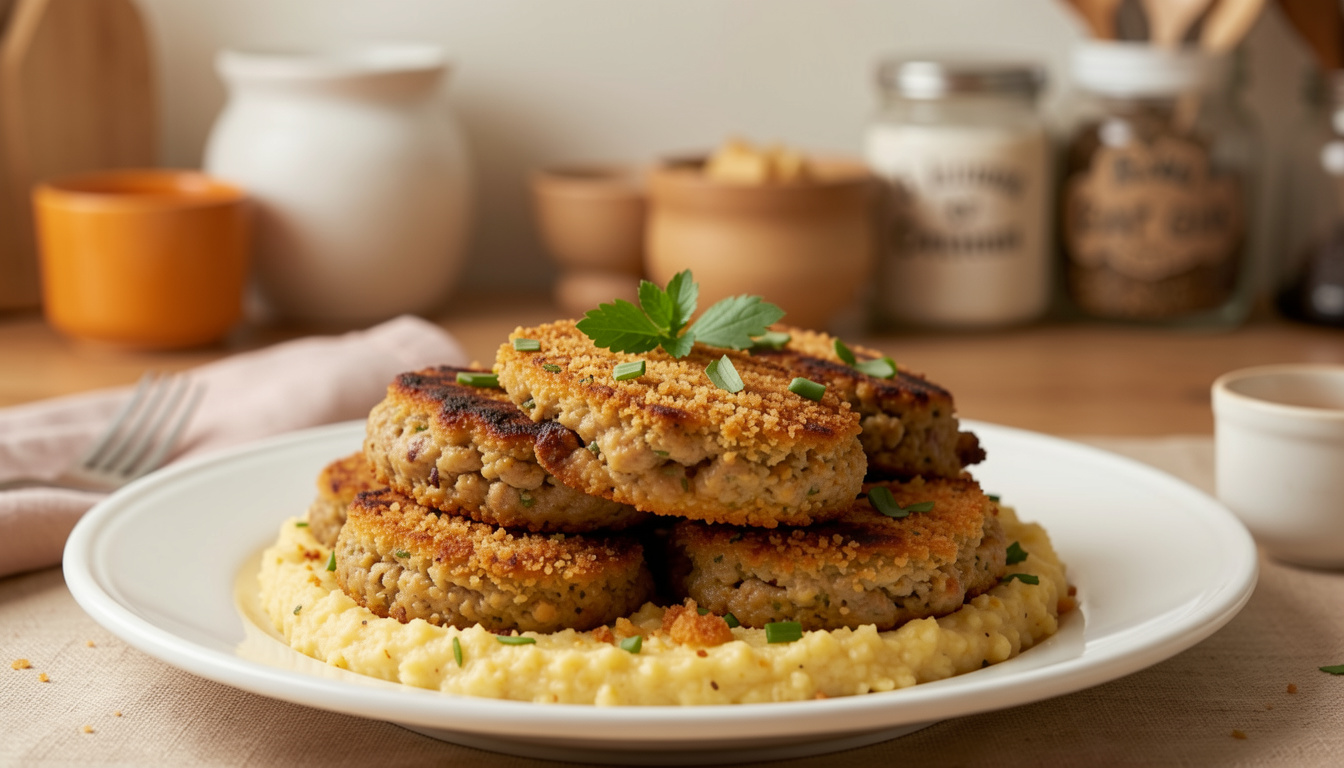 Easy Pork Grillades Over Panko-Crusted Grits Patties (recipe and tips)