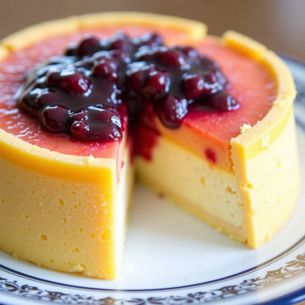 Frozen Orange Mousse Torte with Boysenberry Sauce (recipe and tips)