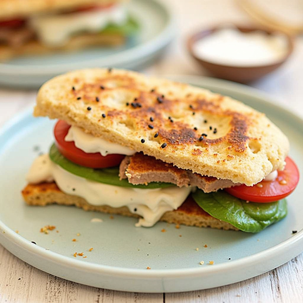 Grecian Flatbread Sandwich (recipe and tips)