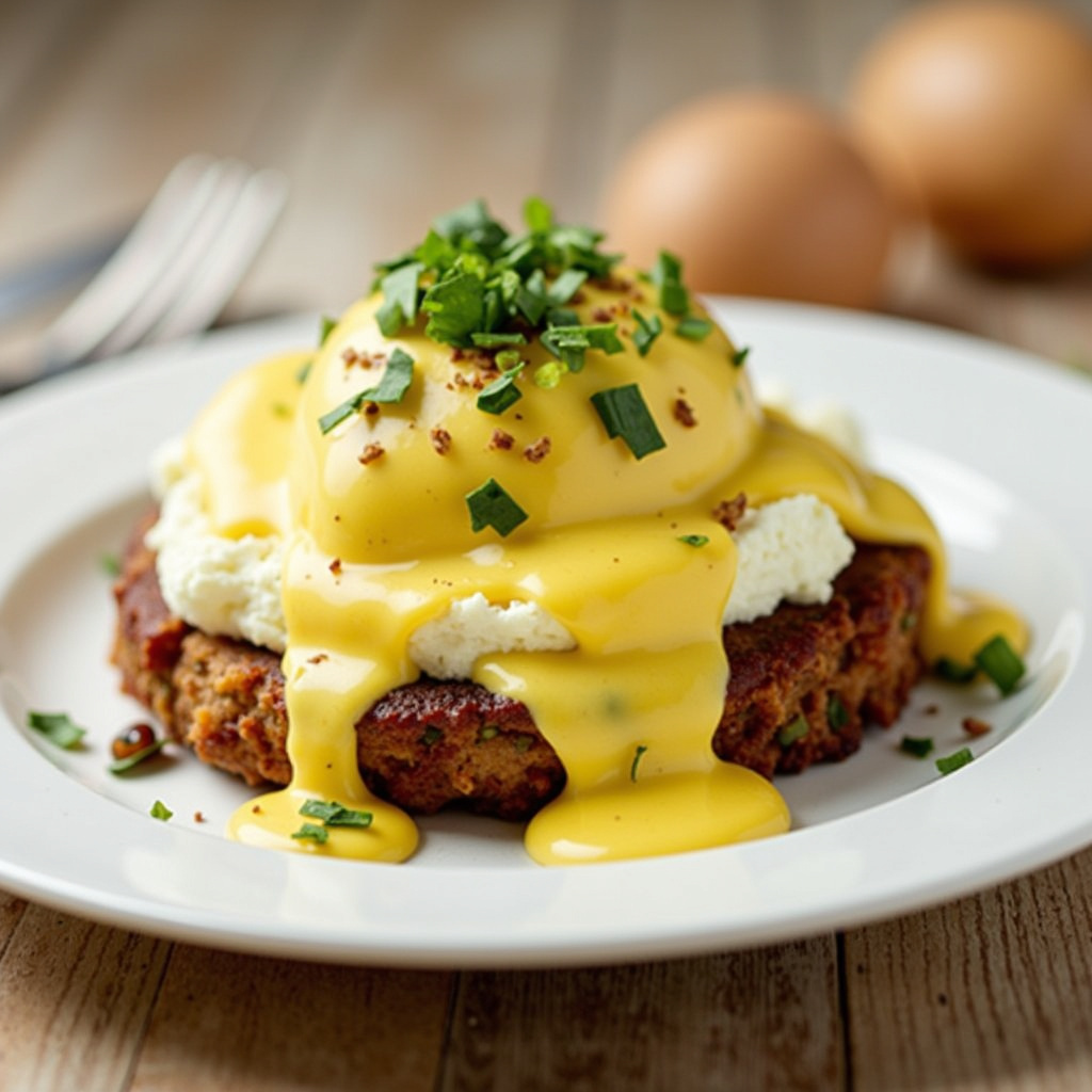 Hash-Kuchen Eier Benedict mit Balsamico-Glasur (Rezept und Tipps)