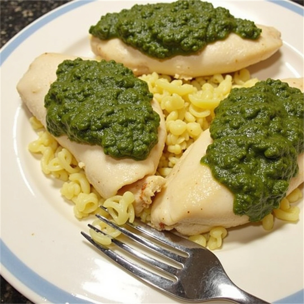 Pechuga de Pollo al Limón con Hierbas y Pesto de Albahaca (Receta y ...