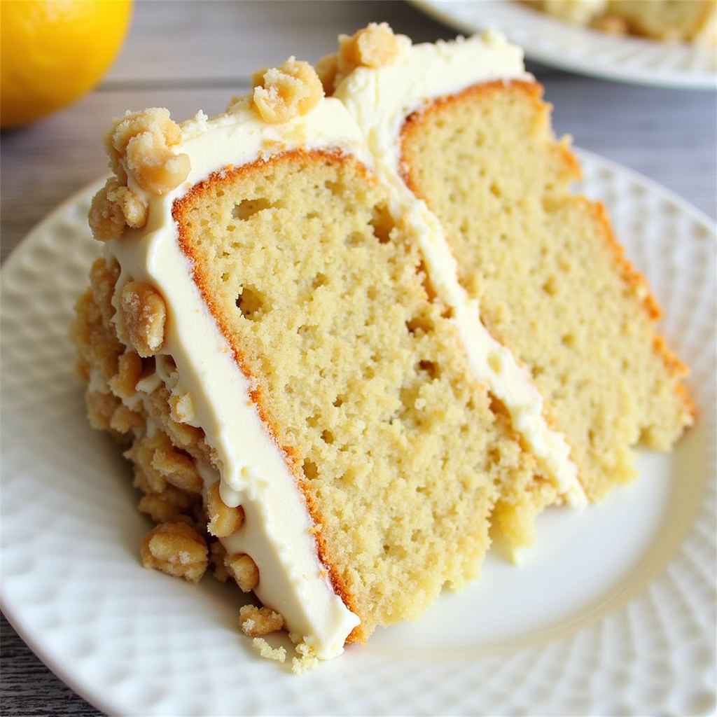 Gâteau Croustillant aux Noix et au Citron / Lemon Nut Crunch Cake ...