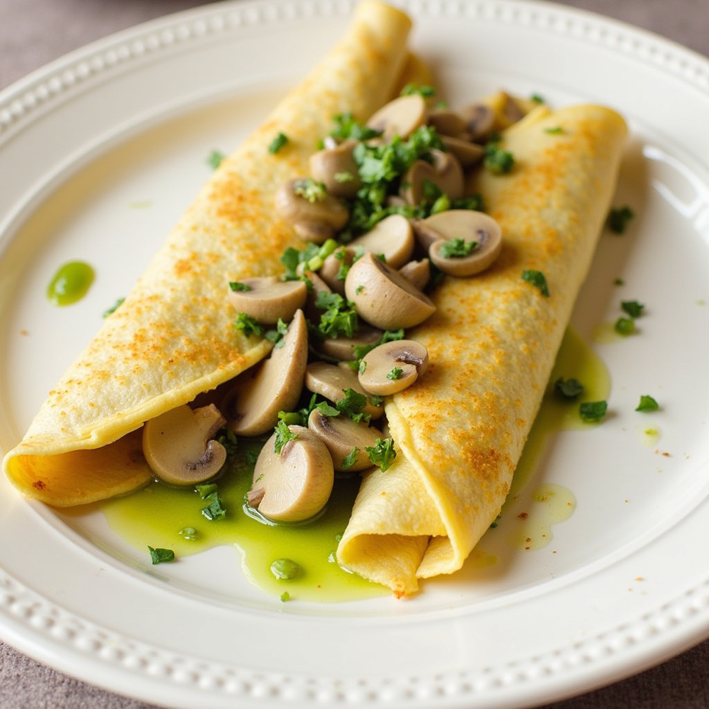 Crepes de Champiñones con Salsa de Chile Poblano (Receta y consejos)