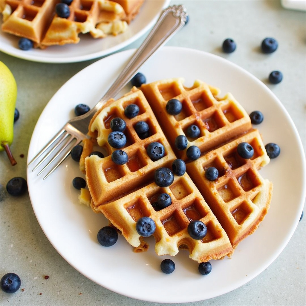 Waffles de Pera y Arándanos (Receta y consejos)