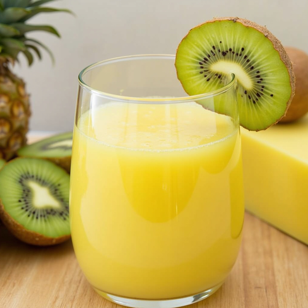Pineapple And Kiwi Fruit Juice For Fresh And Young Skin (recipe and tips)